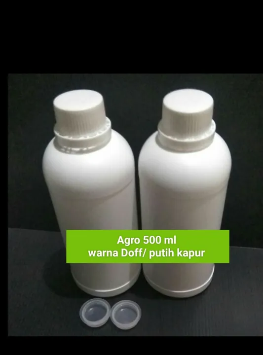 Botol Agro 500 ml/1/2 liter, tebal putih kapur,doff, botol laboratorium ...
