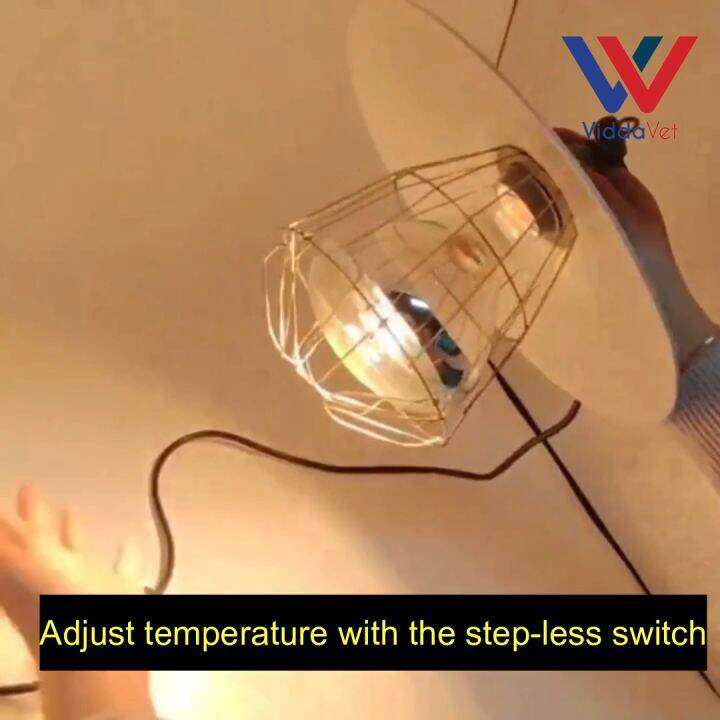 1 Set Metal Heat Lamp with Infrared Bulb Brooder Lamp Brooder Heat Lamp ...