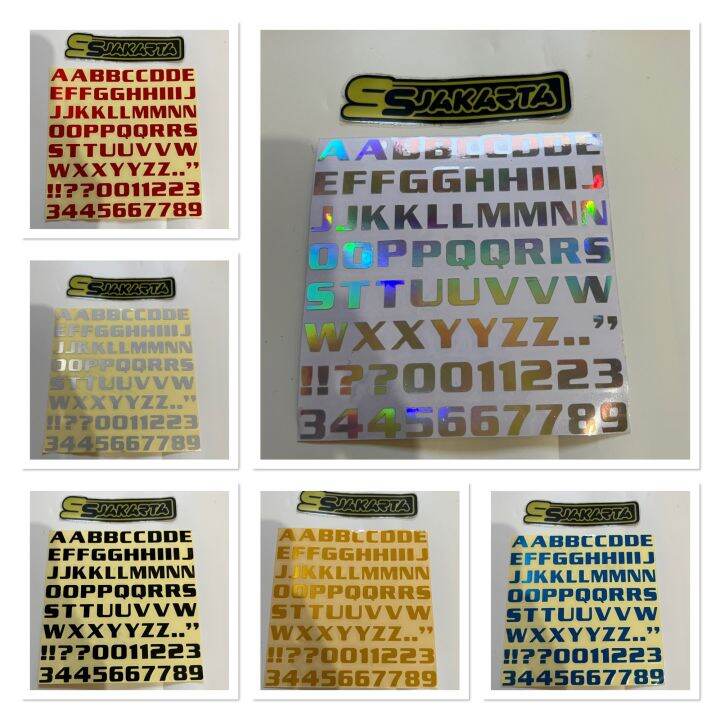 STIKER STICKER ABJAD ANGKA HURUF SET STICKER CUTTING | Lazada Indonesia