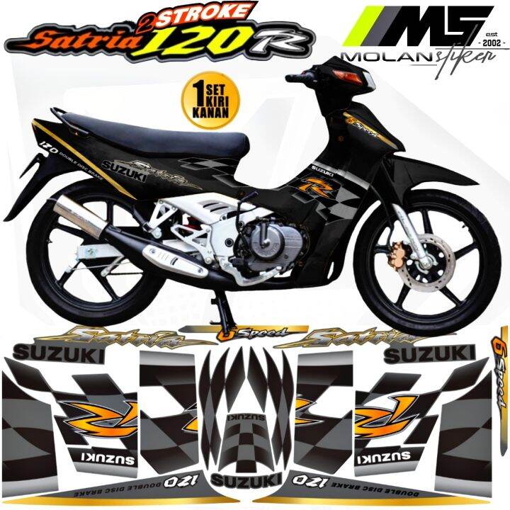 Decal Sticker Striping Variasi Motif Ori Satria R 120 SE KENNY ROBERT ...