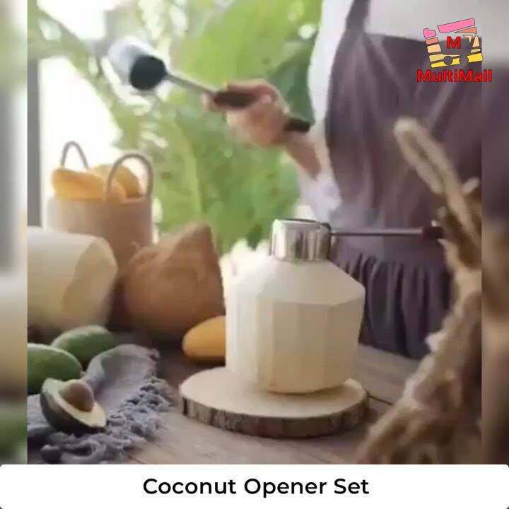 Coconut Opener Kit|Coconut Scraper| Stainless Steel Coconut Opener ...