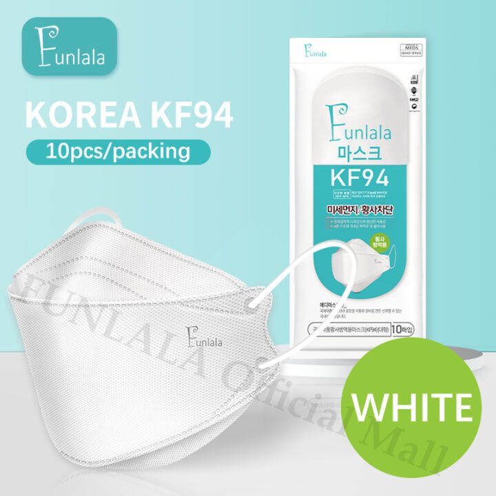 FUNLALA kf94 mask original 50 pcs korea KF94 Respirator Face Mask ...