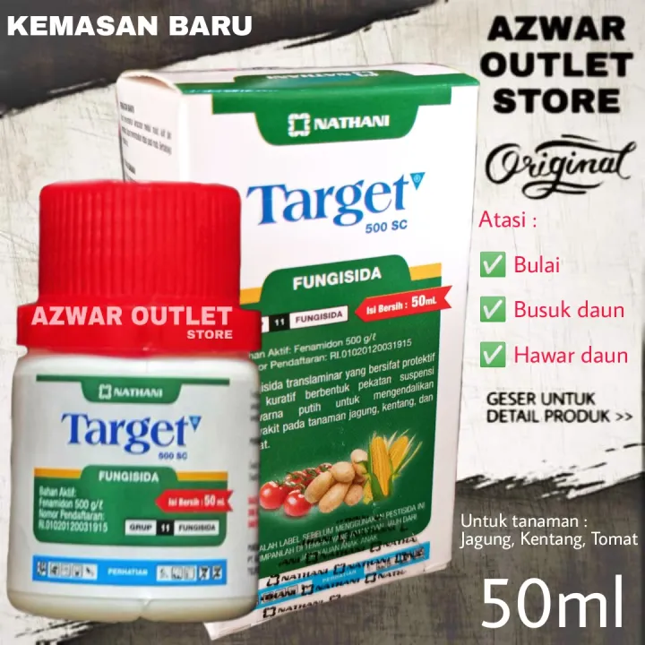 Fungisida Target 500SC Kemasan baru By NATHANI | obat bulai, busuk daun ...