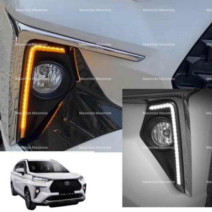 Fog Lamp Veloz 2021 2022 Up Foglamp Lampu LED DRL | Lazada Indonesia