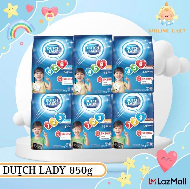 DUTCH LADY 123/456 BIASA/MADU/COKLAT 850g | Lazada