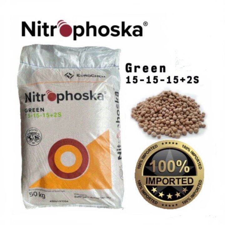 🔥BIG SALES🔥 [100% Original] Nitrophoska Green / Singa Kuda / 狮马青肥 - NPK 15-15-15+2S [Growth ...