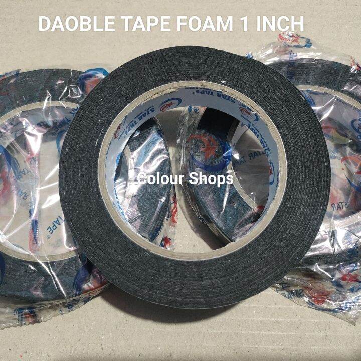 Double Tape Busa Hijau 1 Inch Lakban Solatip Foam Bolak Balik | Lazada ...