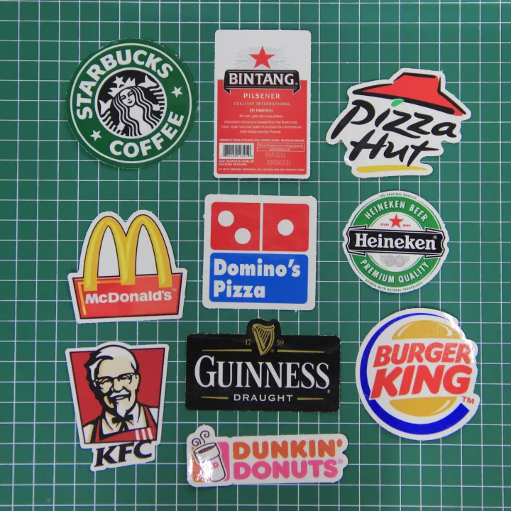STICKER PACK Waterproof MacDonald/Food and Drink/burger king/starbuck ...