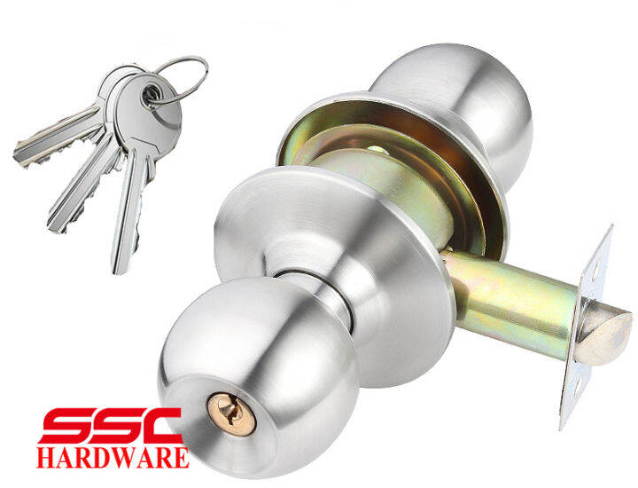 Stainless steel Door Knob Cylinder BLACK/ SILVER Lock 587 Essential ...