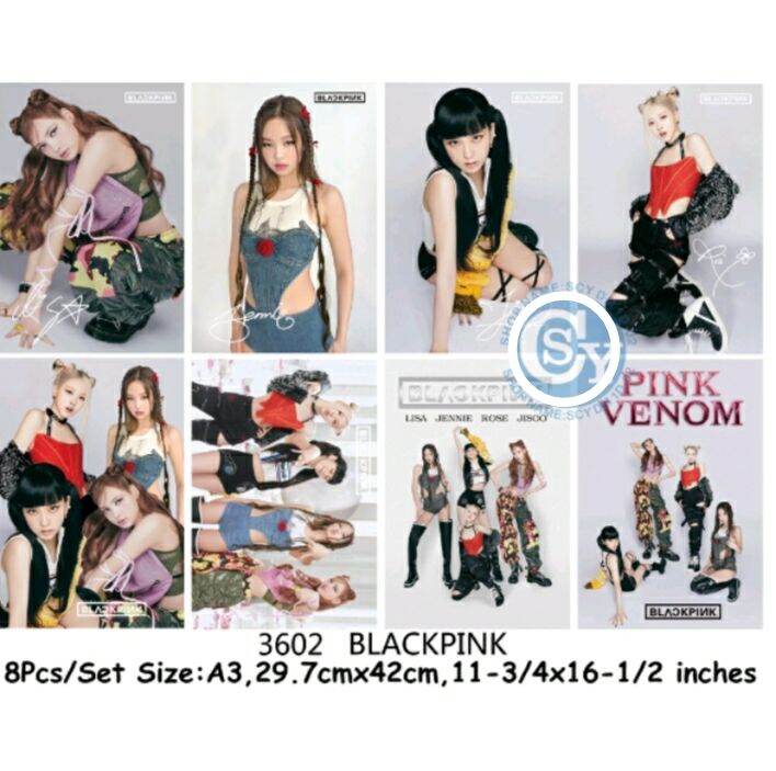 TJ's8pcs/set A3 BP (Black-Pink) Poster with Freebies | Lazada PH