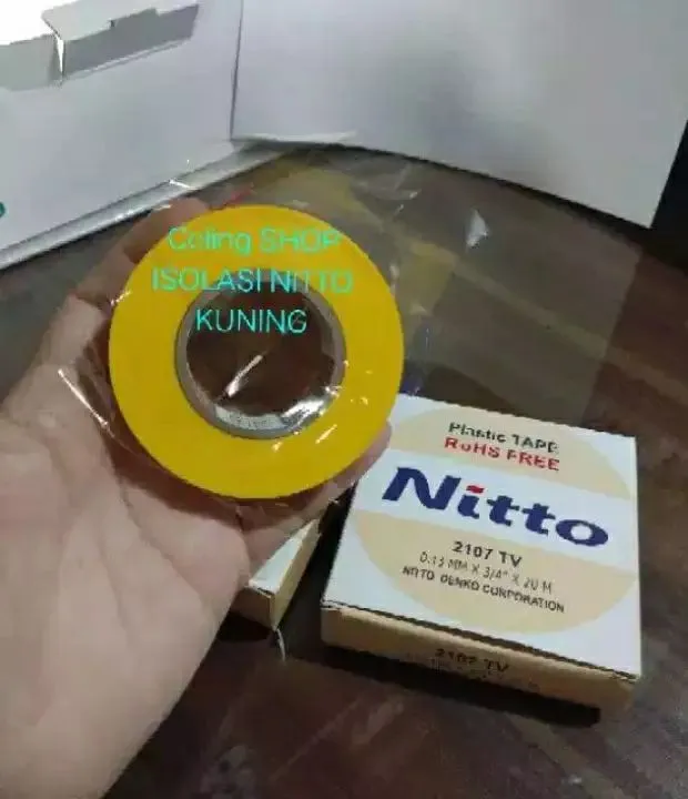 isolasi nitto warna KUNING pvc lakban kabel listrik | Lazada Indonesia