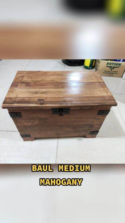 WOODEN BAUL STORAGE/ TABLE (MEDIUM) / SOLID WOOD CENTER TABLE/ COFFEE ...