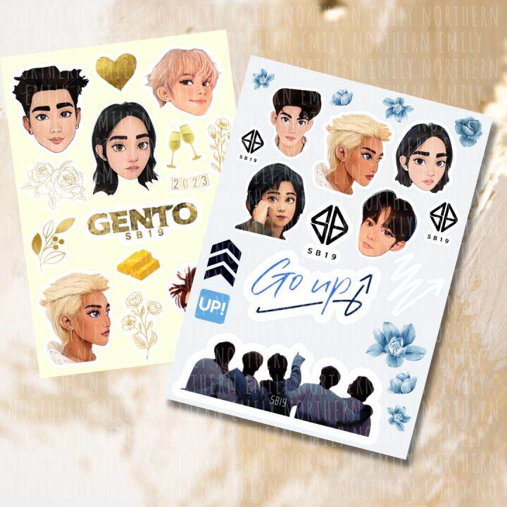 SB19 Sticker Sheet Assorted 2 Sets Ken Felip Justin Josh Cullen Stell ...