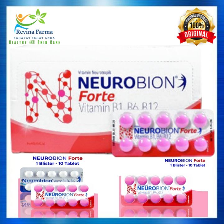 Neurobion Forte 5000mg 1 Strip isi 10 Tablet Neurobion Pink, Neurobion Biru 100% Produk Original ...