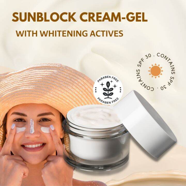 SUNBLOCK GEL-CREAM SPF30/ OIL-FREE/ NO WHITECAST/ 10G 50G | Lazada PH