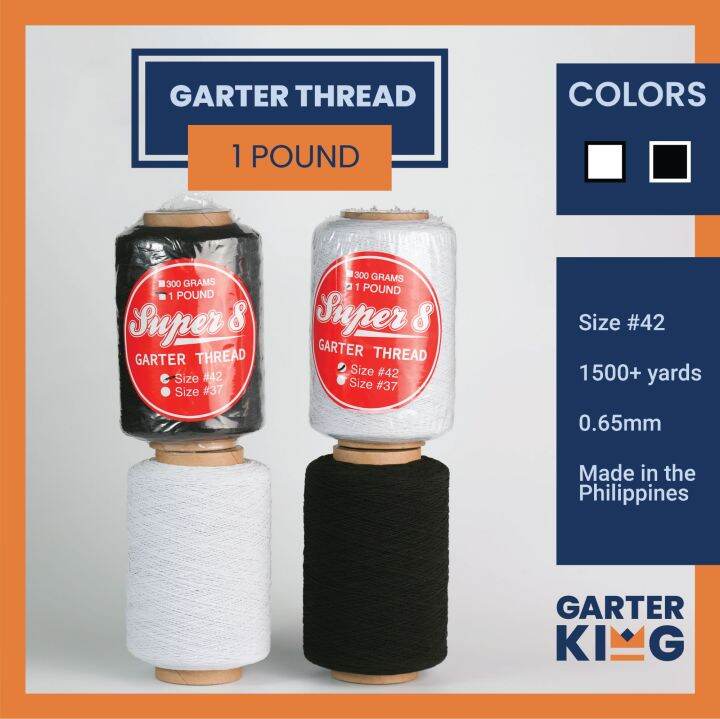 ELASTIC GARTER THREAD (450G AROUND 1500 YARDS)FOR TAGS, SHIRRING ...