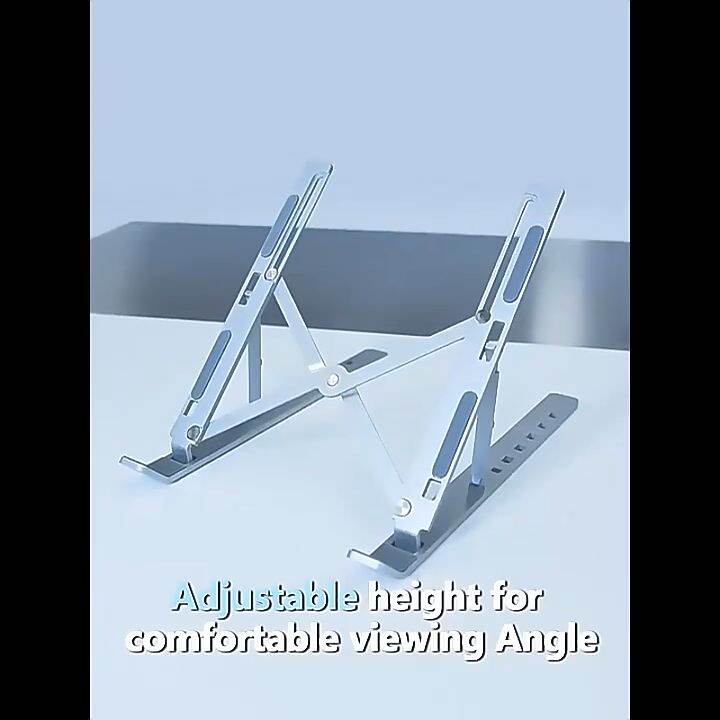 MOGEE Aluminum Alloy Foldable Laptop Stand Adjustable Laptop Holder ...