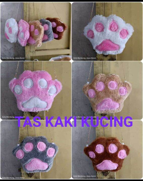 TAS TELAPAK KAKI KUCING LUCU..MODEL BARU .TAS VIRAL | Lazada Indonesia