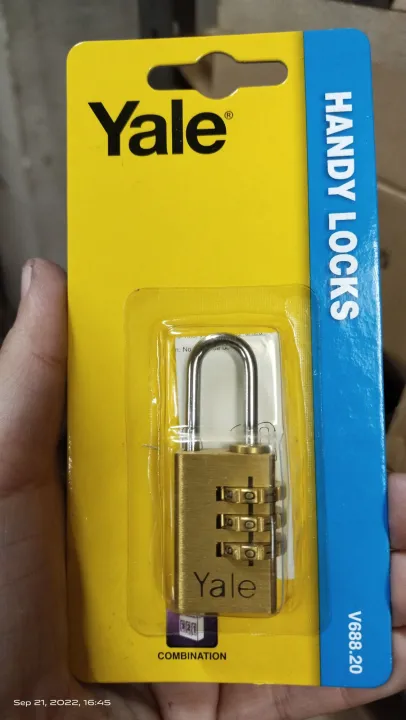 YALE LOCKS YALE RESETTABLE COMBINATION PADLOCK V688.20 (small body ...