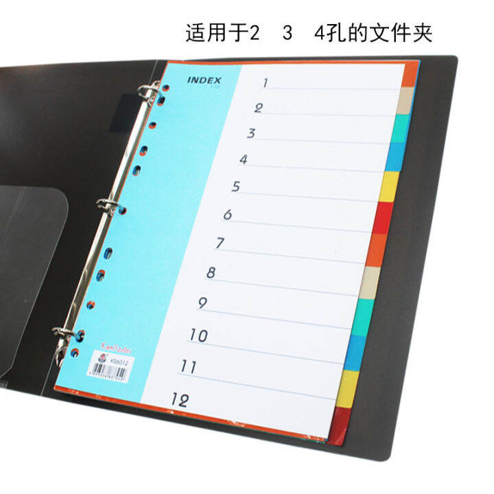 Color Quick-Labor Folder Plastic Index Paper Label A4 Paging Pp Folder ...