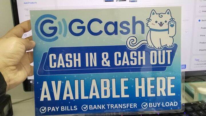 Laminated Gcash Signage 250 microns A4 size | Lazada PH