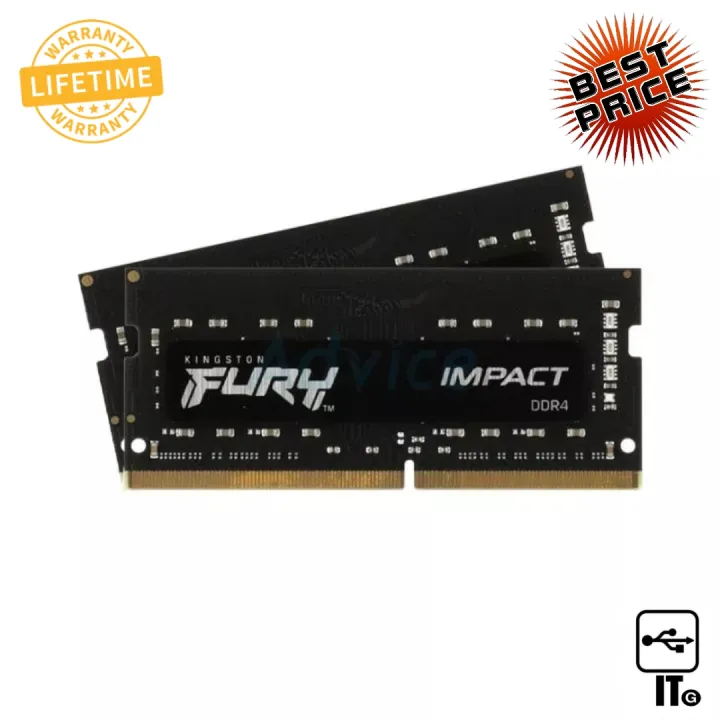 RAM DDR4(3200, NB) 16GB (8GBX2) KINGSTON FURY IMPACT (KF432S20IBK2/16) ประกัน LT. แรมโน๊ตบุ๊ค ...