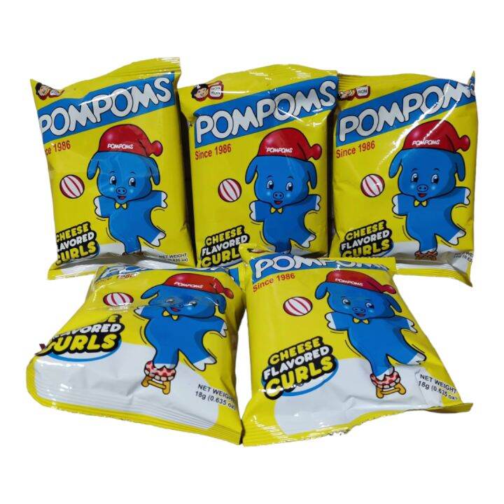 5 Packs of Pompoms Cheese Curls 18g | Lazada PH