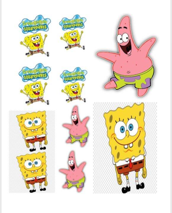 SpongeBob and Patrick motor decals sticker A4 size | Lazada PH