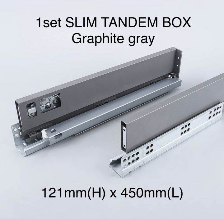 SLIM TANDEM BOX with soft close drawer guide for (18mm board) | Lazada PH