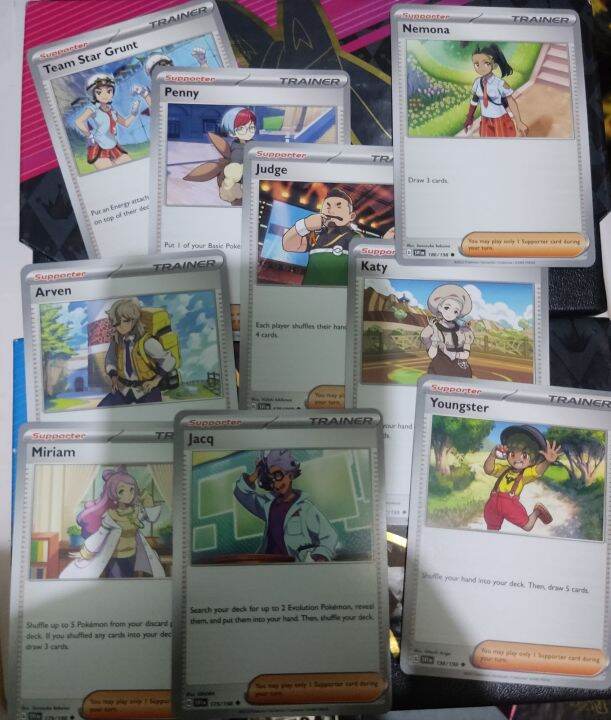 Pokemon Trainer Cards - Supporter Card from Scarlett and Violet (4pcs ...
