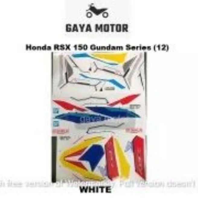 Honda RSX 150 Gundam Series (12) Body Sticker | Lazada