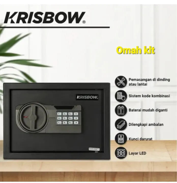 brankas krisbow berangkas safety deposit box besi 7002e | Lazada Indonesia