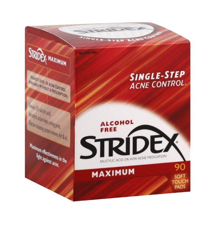 Stridex Maximum Single-step Acne Control 2% Salicylic Acid, 90 count ...
