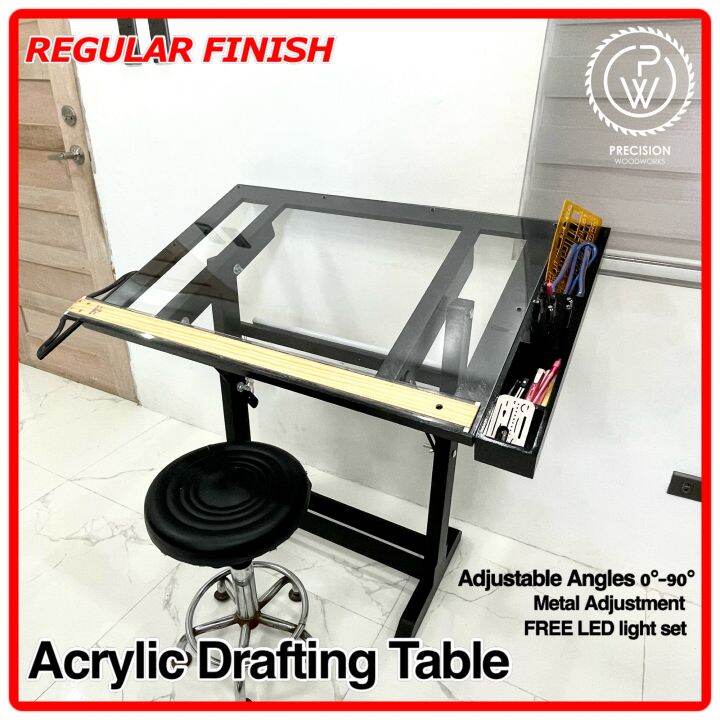 REGULAR BLACK ACRYLIC DRAFTING TABLE | PRECISION WOODWORKS | DRAWING ...