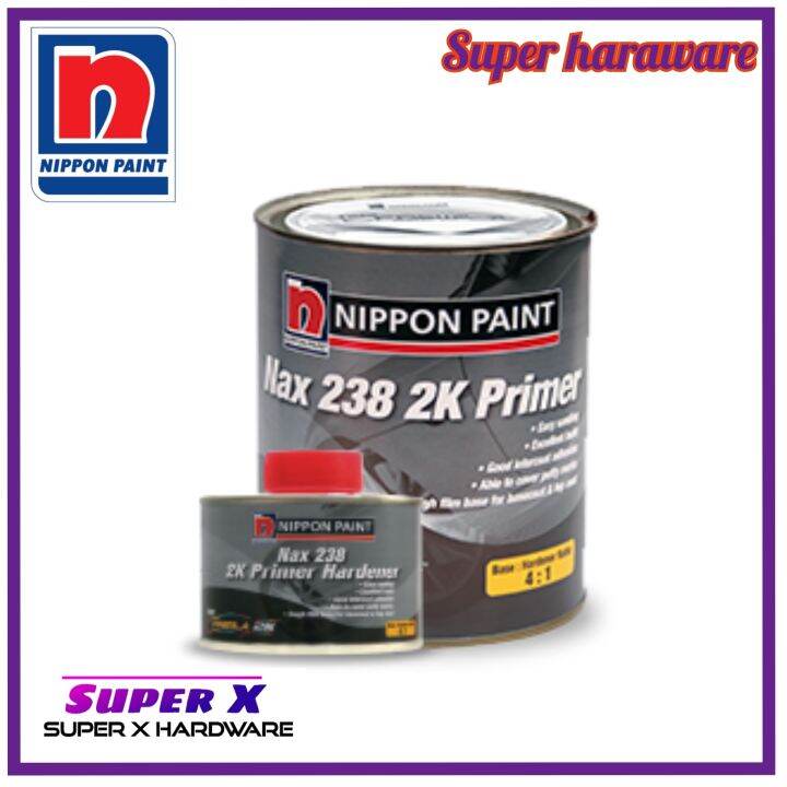 NIPPON PAINT 2K PRIMER GREY 238 / CAR MOTOR 2K UNDERCOAT/2k primer/2k primer undercoat | Lazada