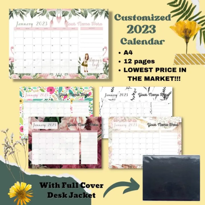 Personalized A4 Desk Calendar FREE Desk Jacket | Lazada PH