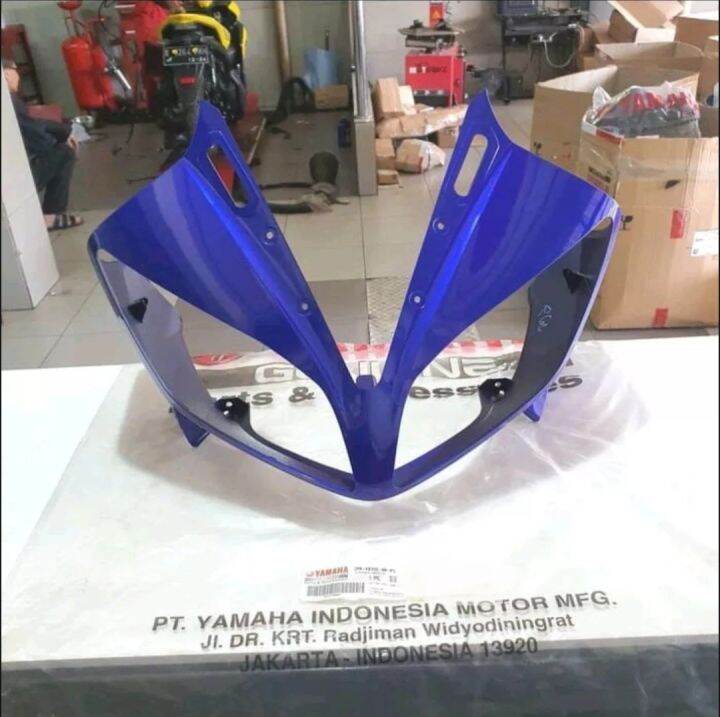 Body Front Upper 1 tameng depan R15 V2 biru original yamaha | Lazada ...