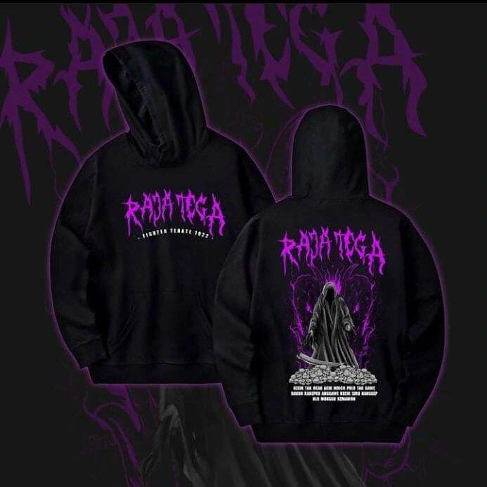 HOODIE PSHT DESAIN TERBAIK RAJA TEGA UNGU | SABLON DEPAN TULISAN LATIN ...