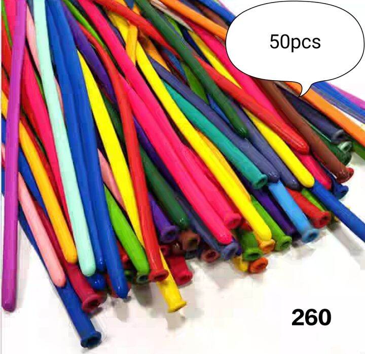 (50pcs)260 Modeling Twisting Long Latex balloon/Balloon panjang 260 ...