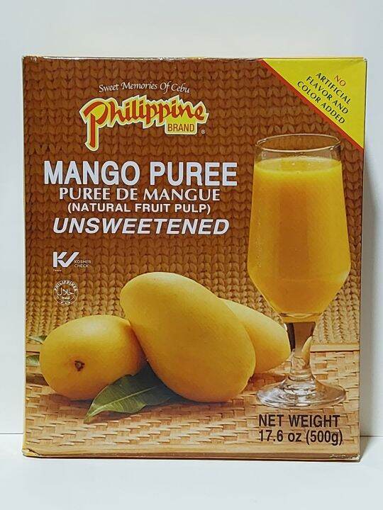 PHILIPPINE BRAND MANGO PUREE - UNSWEETENED 500g | Lazada PH