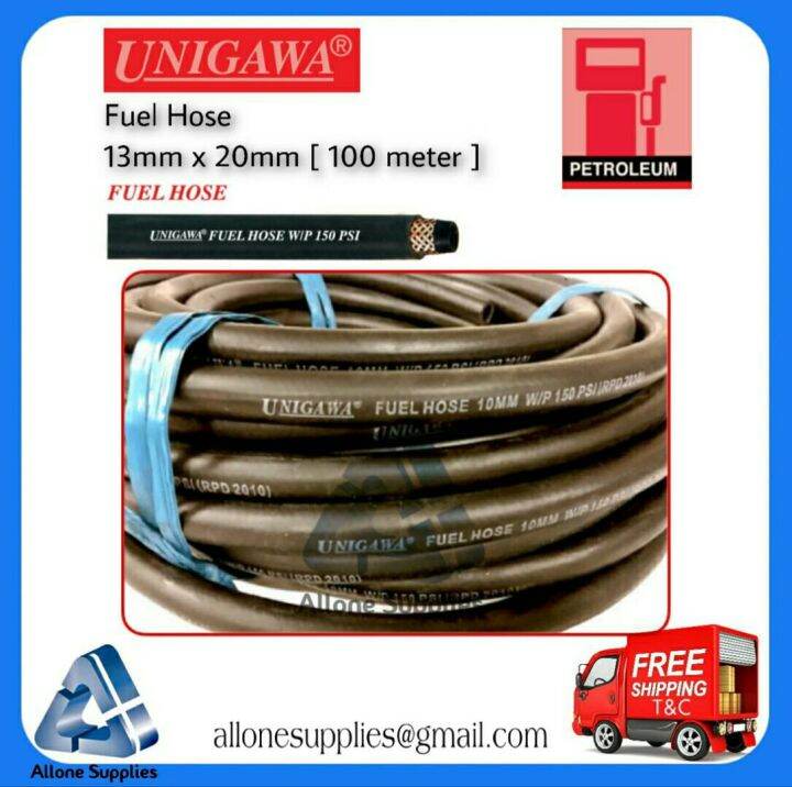 Unigawa Fuel Hose 13mm x 20mm [100 meter] Pressure 10 Bar, Oil Hose, Petrol Hose, Petroleum Hose ...