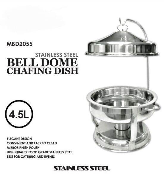 Golden Bell Dome Buffet Catering Set Kecil 4.5 Litre Stainless Steel ...