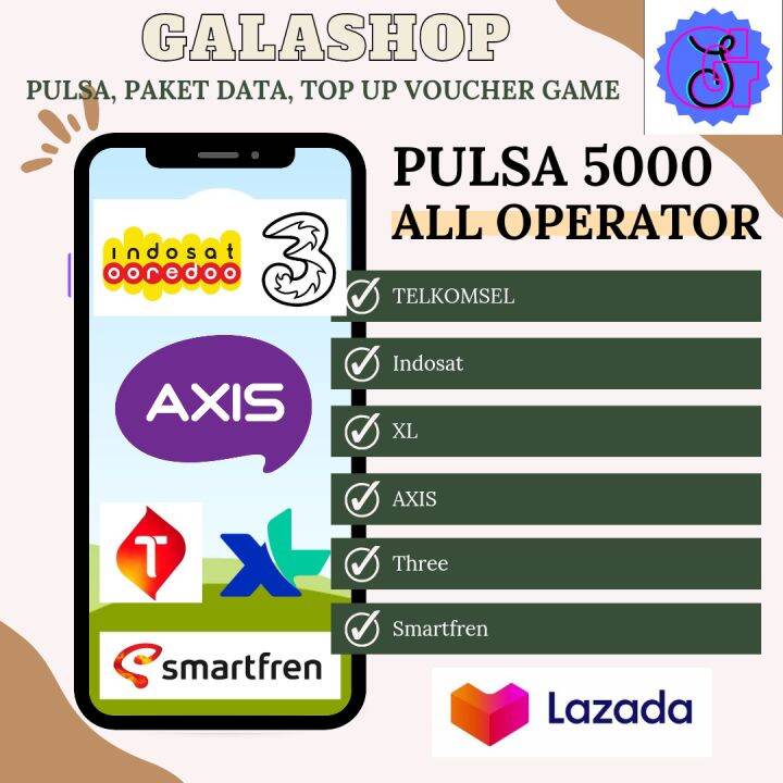 Pulsa 5 ribu All Operator | Lazada Indonesia
