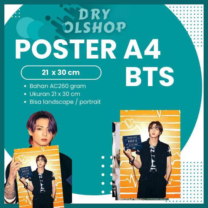 Poster BTS A4 Member BTS / Foto BTS Kpop BT21 | Cetak Foto Cetak Photo ...