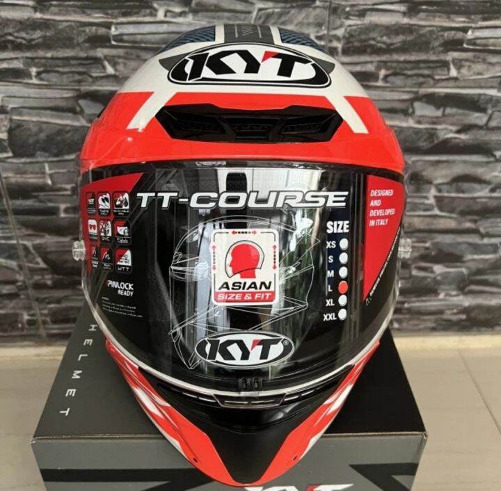 Helm KYT TT Course Fuselage Red Original | Lazada Indonesia