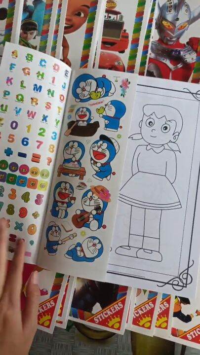 A4 Sticker Colouring Book (Cartoon) | Lazada