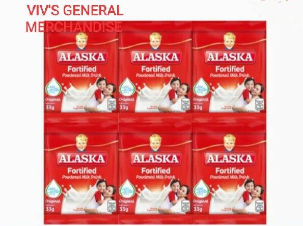 Alaska Fortified Powdered Milk Drink ( 6sx 33g ) | Lazada PH