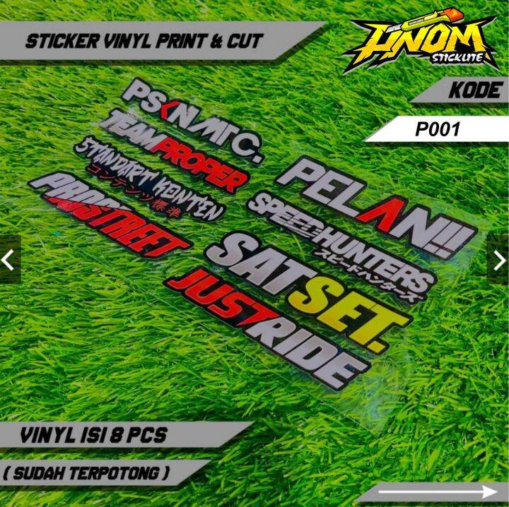 Sticker Racing Vinyl pack print & cut stiker motor racing | Lazada ...