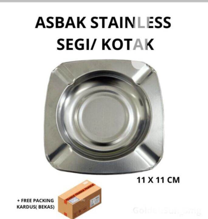 asbak rokok stainless / asbak murah kotak | Lazada Indonesia