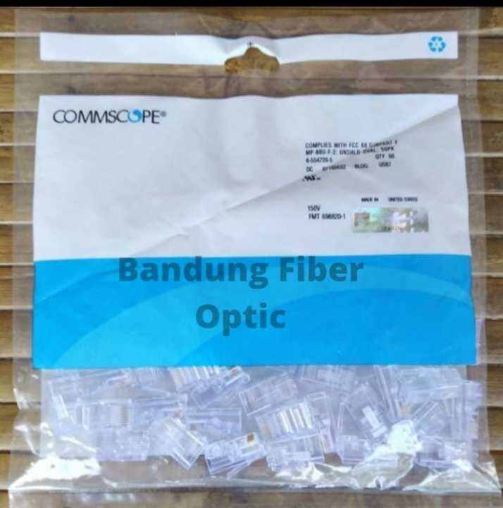 Konektor RJ45 Cat5e AMP Commscope isi 50Pcs | Lazada Indonesia